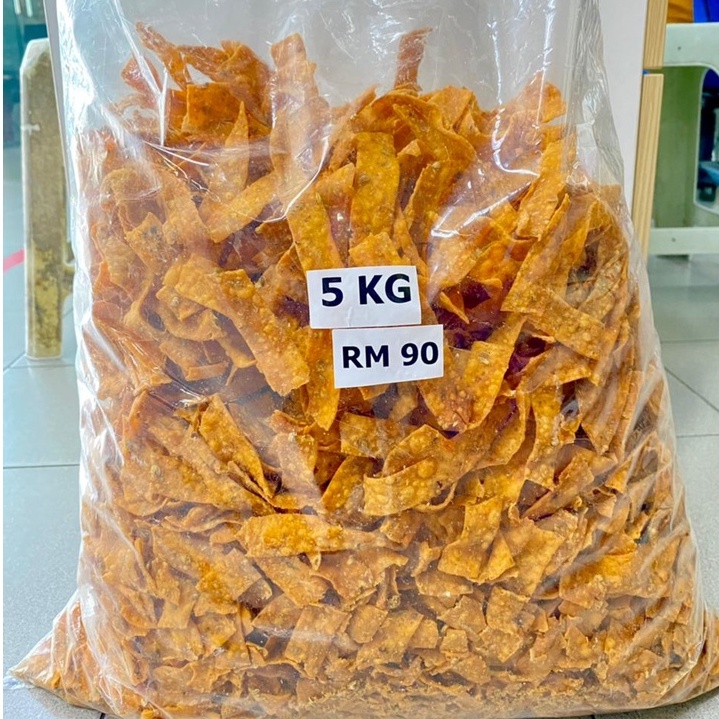 Kerepek pagoda Udang/Spicy Prawn Crispy Pagoda Cracker 5kg | Shopee ...
