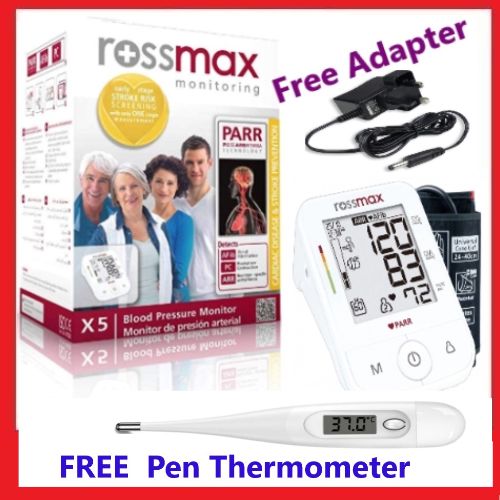 ( FREE PEN THERMOMETER) Rossmax X5 Blood Pressure Monitor (5 years ...