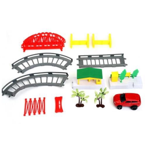 CHILDREN DIY RAIL CAR RACING TRACK BUILDING BLOCK TOY (COLORMIX ...