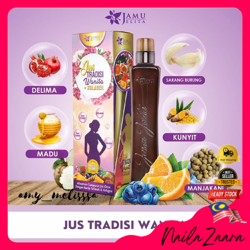 Jamu Jelita Jus Tradisi Wanita 260ml 100% ORI HQ Herba Timur JJ Agen ...