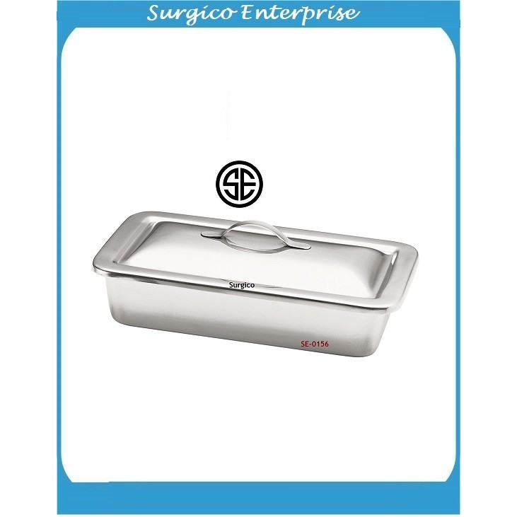 INSTRUMENT TRAY WITH COVER SMALL 0156 STAINLESS STEEL- | Shopee Malaysia