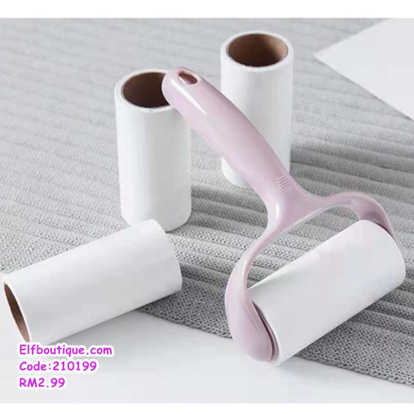 READY STOCK Hair Sticky Cleaning Roller Can Be Tear Grey/Pink | Shopee ...