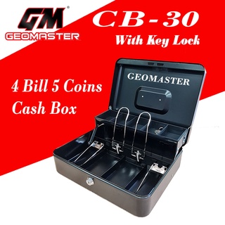 GM Petty Cash Box Key Lockable /CashIer Box 4 Compartment Tray 5 coin ...