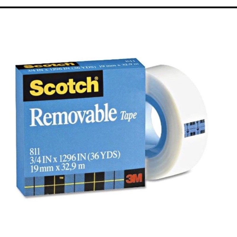 3M Scotch Removable Tape (3/4" X 36 Yards) Matte Finish | Shopee Malaysia