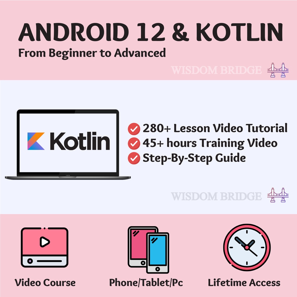 [video Course] Complete Android 12 And Kotlin Masterclass From Beginner To Advance Learn