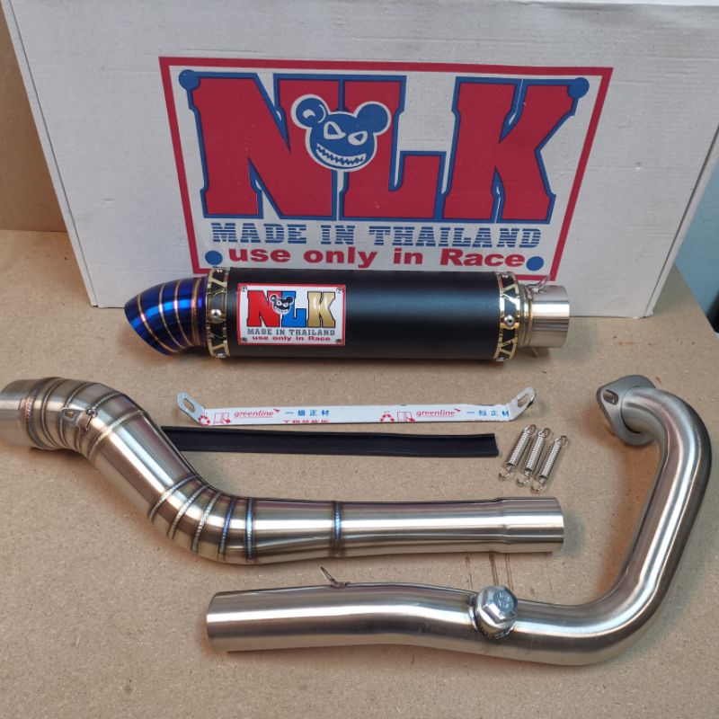 SIPUT NLK EXHAUST OPEN 35MM Y15 FULL SET SIAP BRACKET | Shopee Malaysia