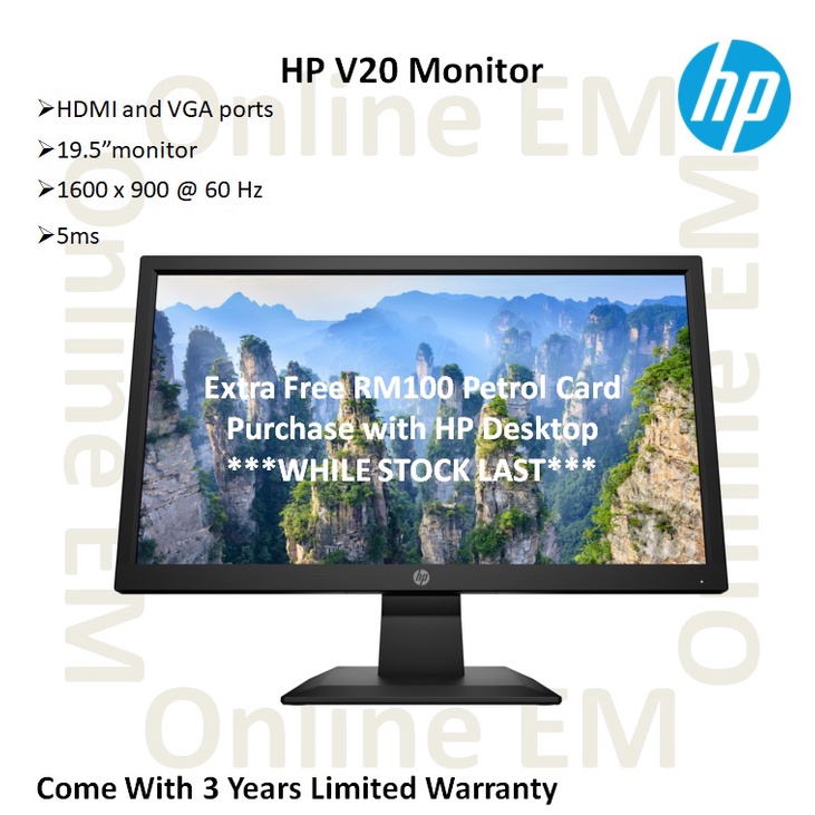 HP V20 19.5IN LED Monitor | Shopee Malaysia