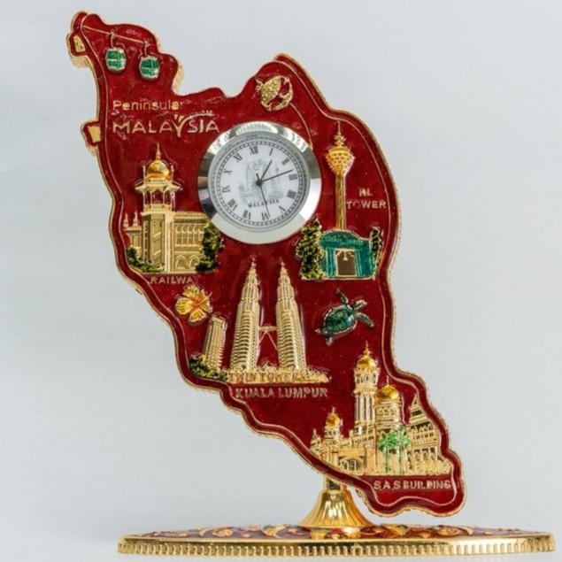 [NEW READY STOCK] TABLE CLOCK DISPLAY / DESK CLOCK WITH MALAYSIAN MAP ...