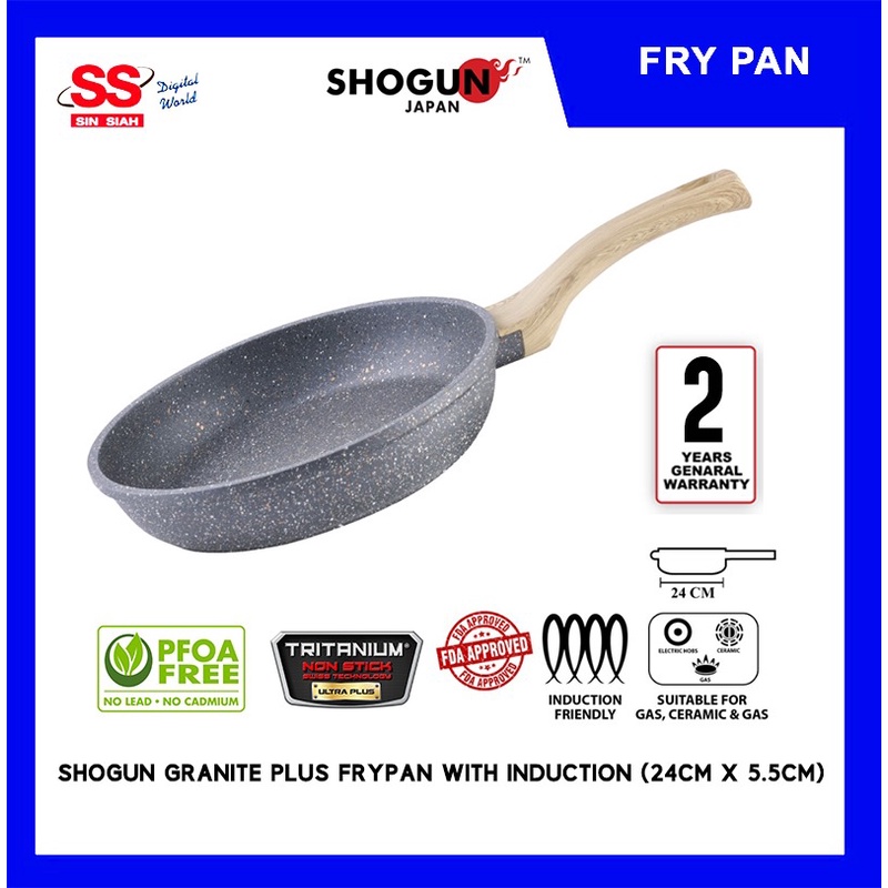 Shogun / la gourmet Granite Plus Frypan with Induction (24cm x 5.5cm ...