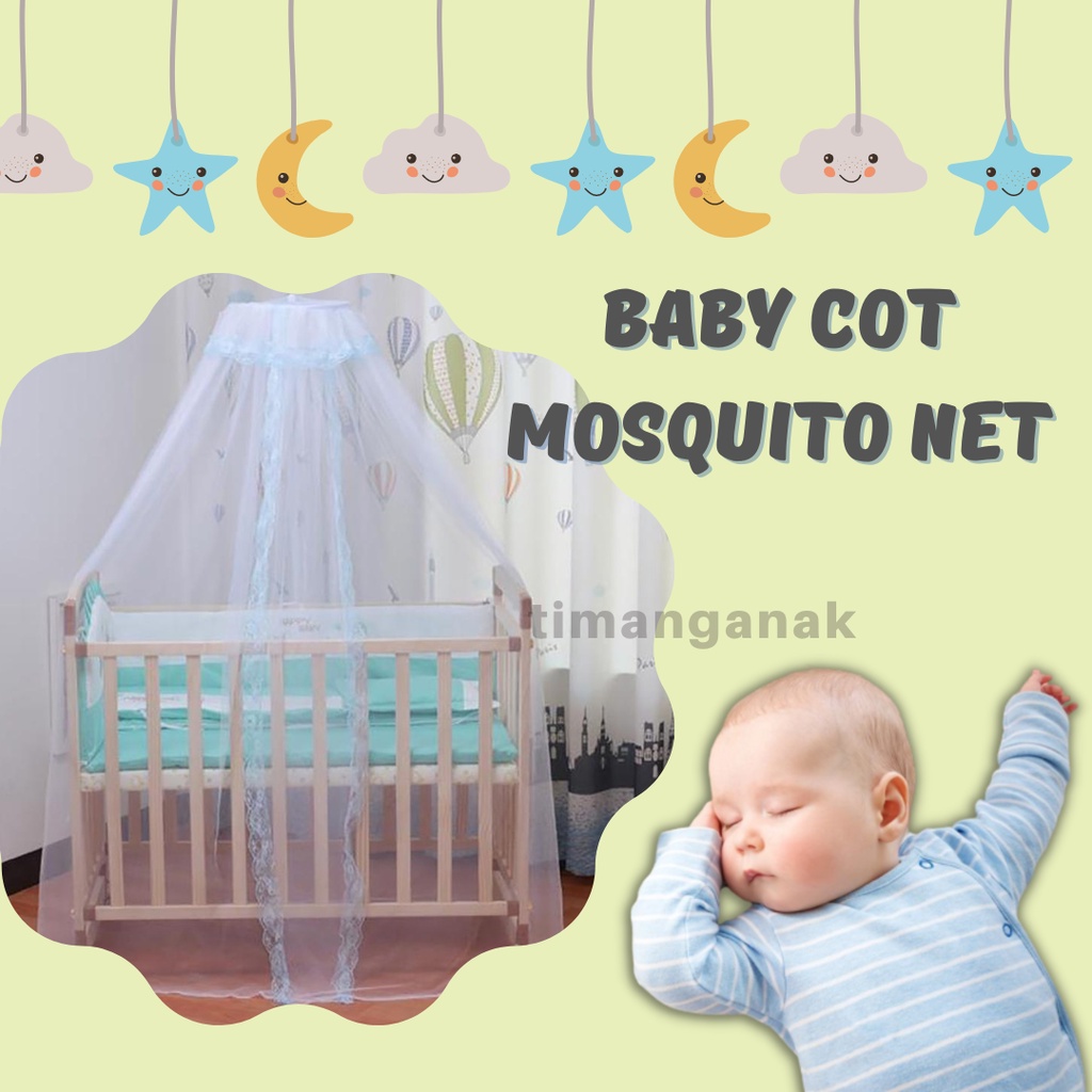 BABY COT MOSQUITO NET/ MOSQUITO NETTING / KELAMBU BAYI UNTUK BUAI ...