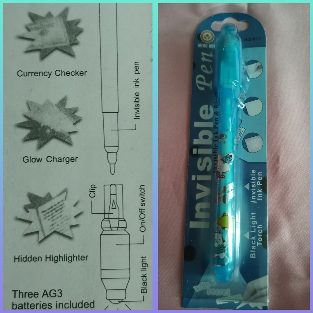 Invisible Pen (Invisble ink pen ,Light torch) | Shopee Malaysia