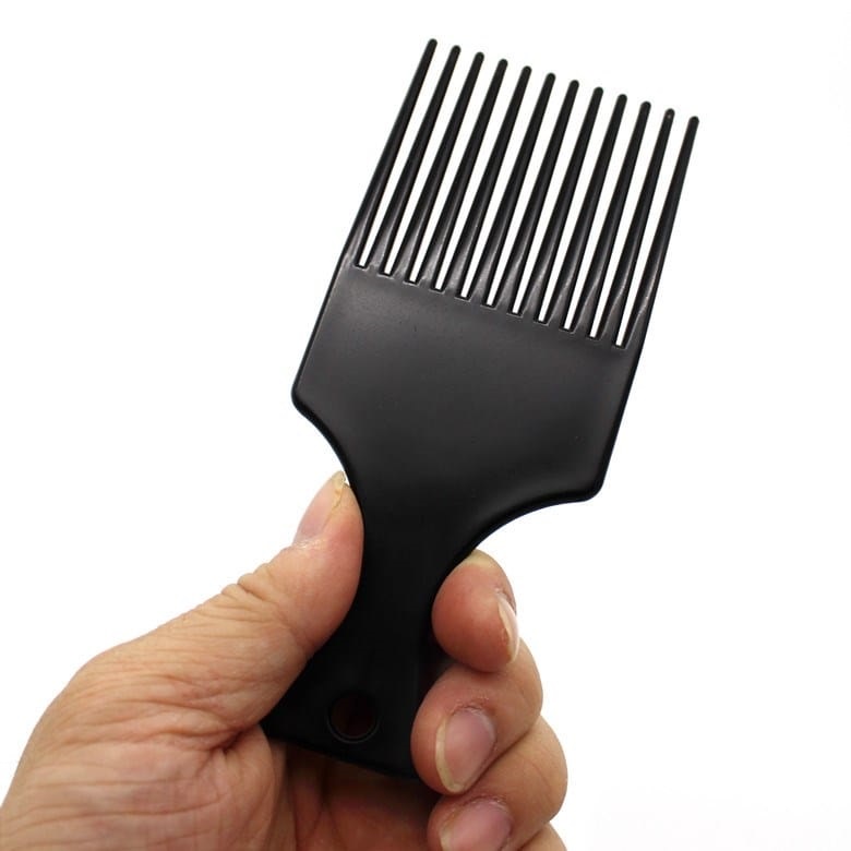 Hairdressing Seamless Wide Tooth Pick Lift Fork Anti-static Retro Oil ...