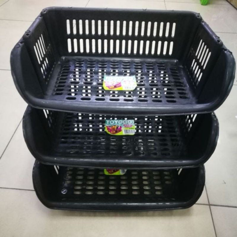 TOYOGO T8403 STACK-UP BASKET STACKABLE VISUAL TRAY 1set 4pcs | Shopee ...
