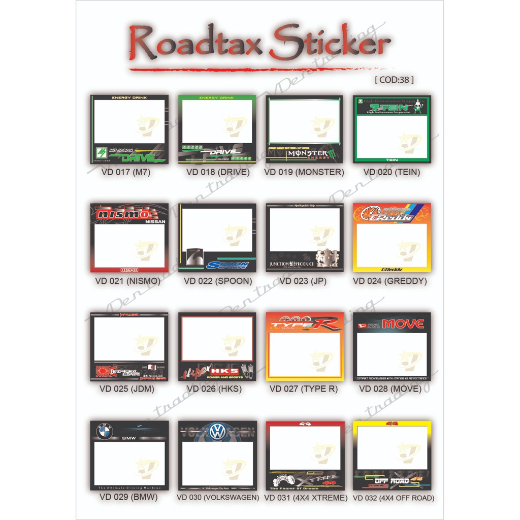 CAR ROADTAX STICKERS | Shopee Malaysia