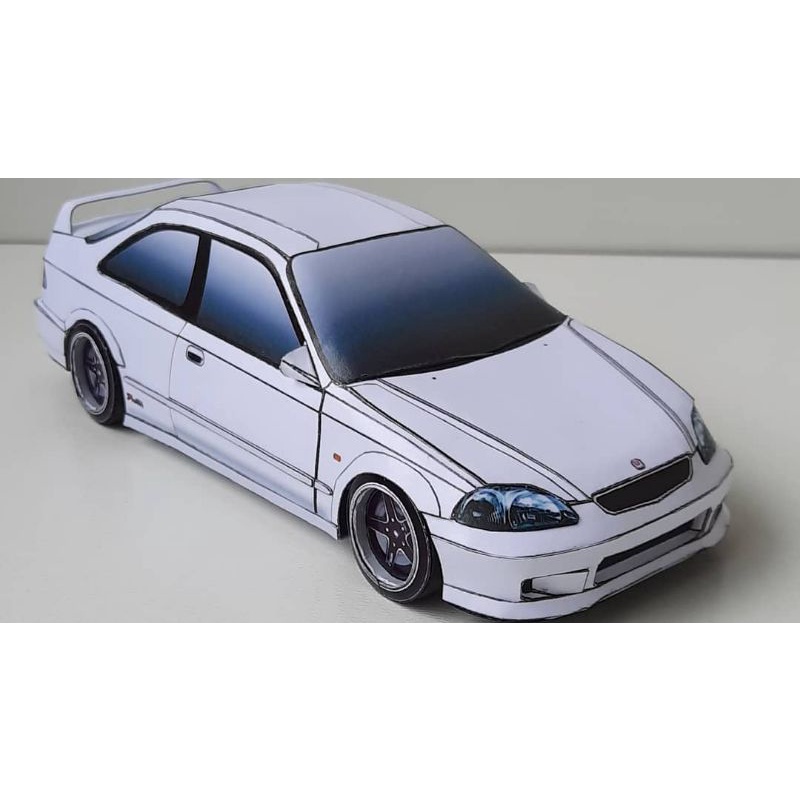 Template Paper Car Honda Civic EK Scale 1:24 | Shopee Malaysia