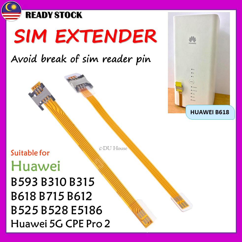 Micro Reverse SIM to SIM Feeder Reader Card Extender Cable·Huawei 5G ...