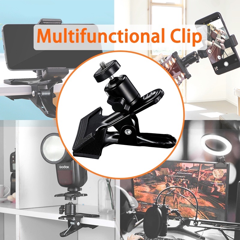 Camera TripodMulti-function Heads Clip Clamp Holder Mount with Standard ...