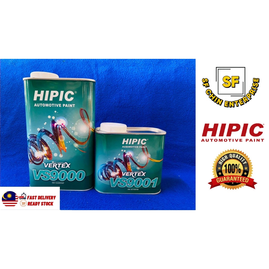 HIPIC VS9000 VERTEX 2:1 VOC CLEARCOAT 1L & ACTIVATOR 500ML | Shopee ...