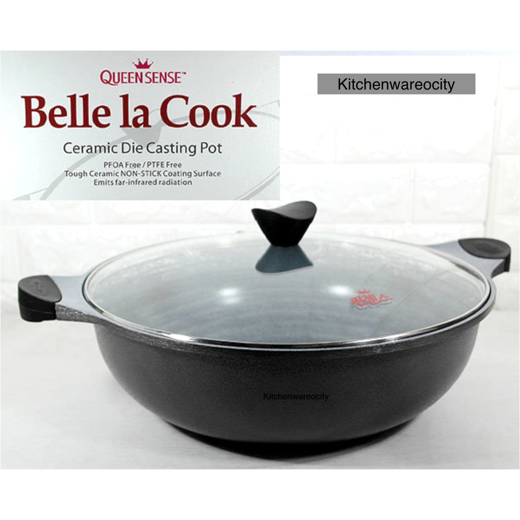 Korea Queen Sense Ceramic Die Casting Pot 32CM / Cooking Pot / Kuali ...