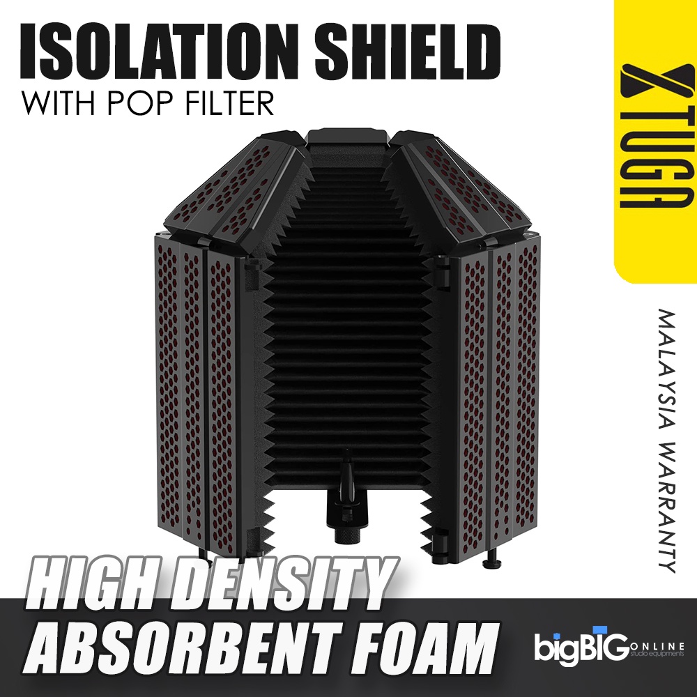 XTUGA Recording Microphone Isolation Shield with Pop Filter,High ...