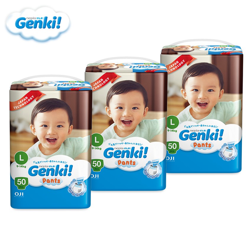 Genki! Pants Mega (3 Packs) | Shopee Malaysia