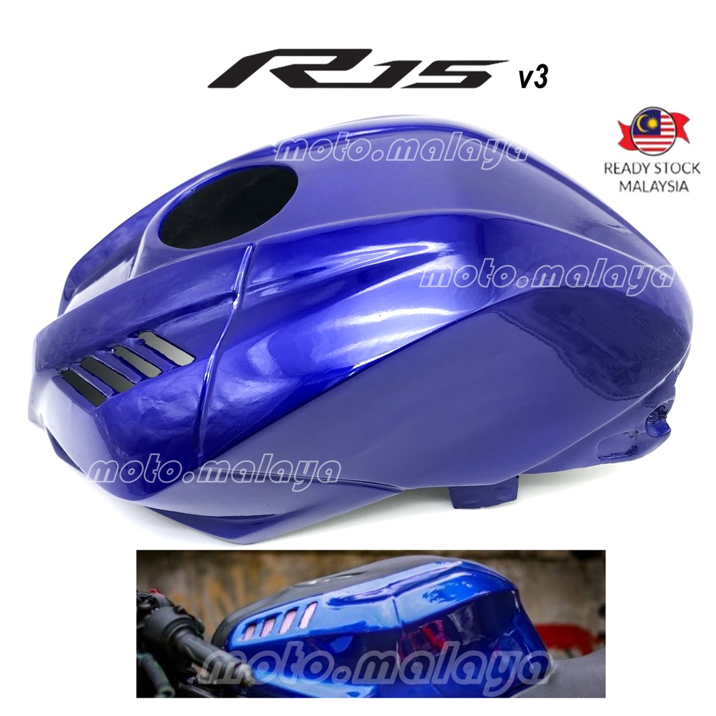 Yamaha R15 v3 Tangki Tank cover R1M kastam customade accessories 2017 ...