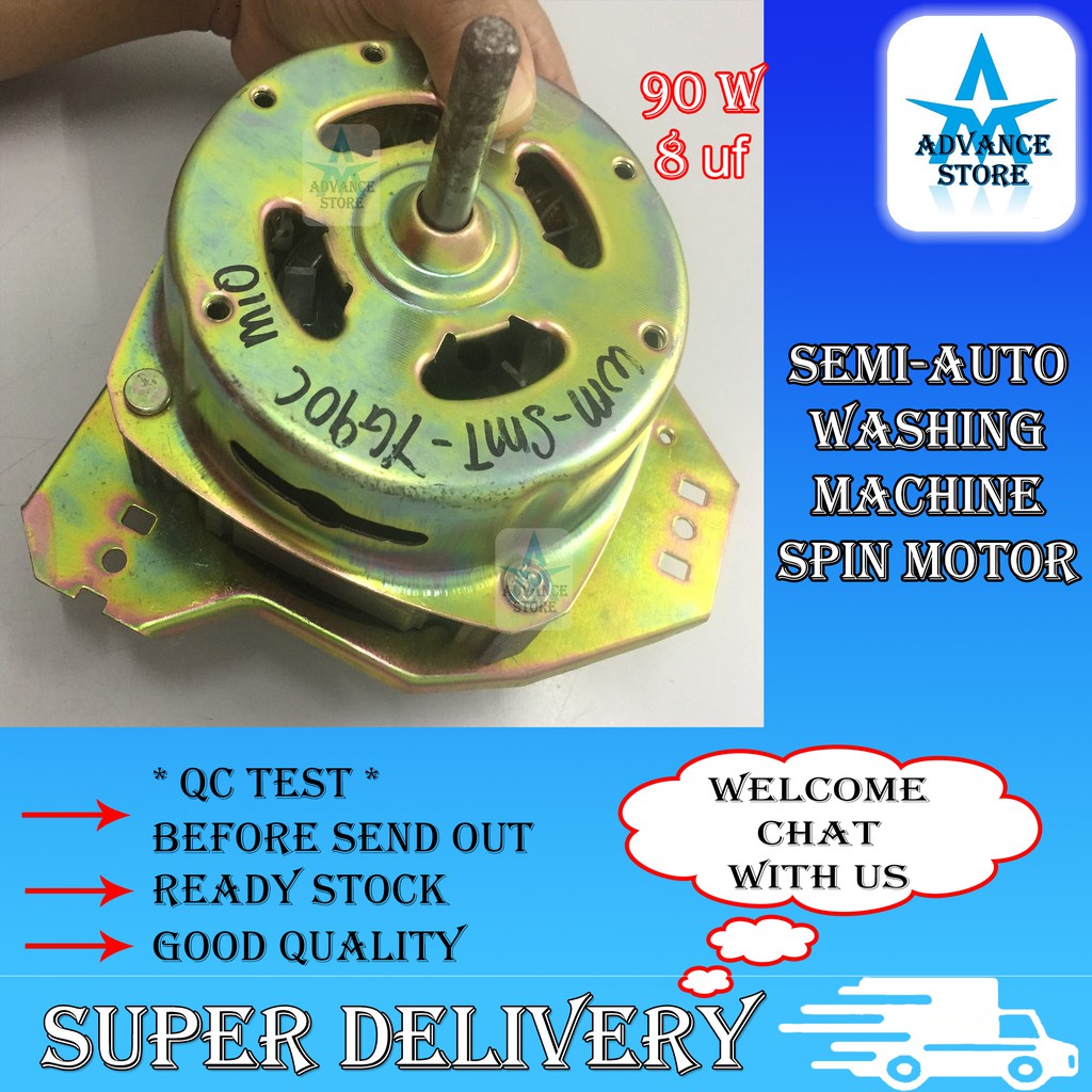 Semi Auto Washing Machine Spin Motor 10mm Shaft = 70W ( 5uf Capasitor ...