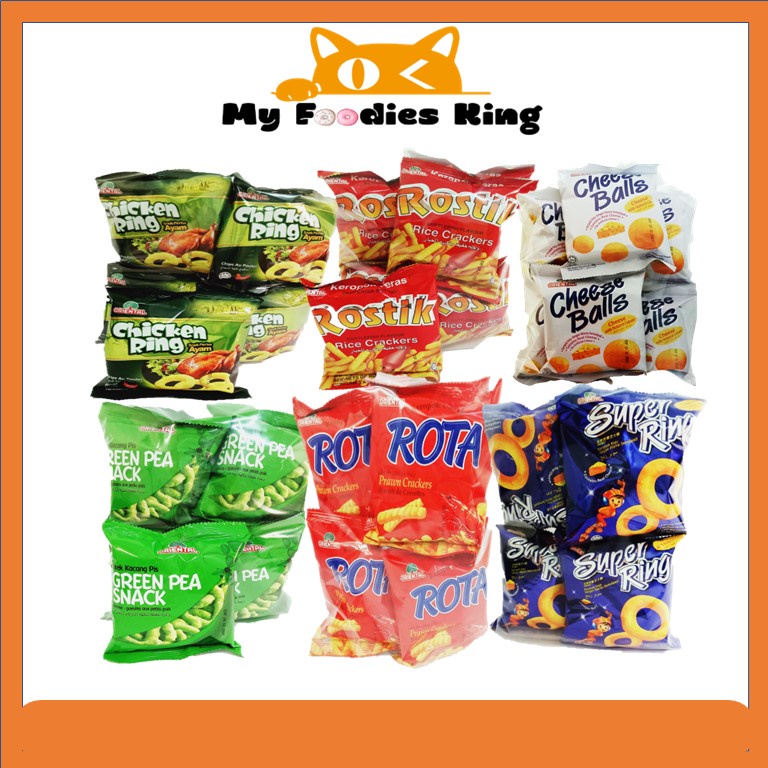 Oriental Snacks 14g x 6pcs Super Ring /Chicken Ring /Rostik Rice /Green ...