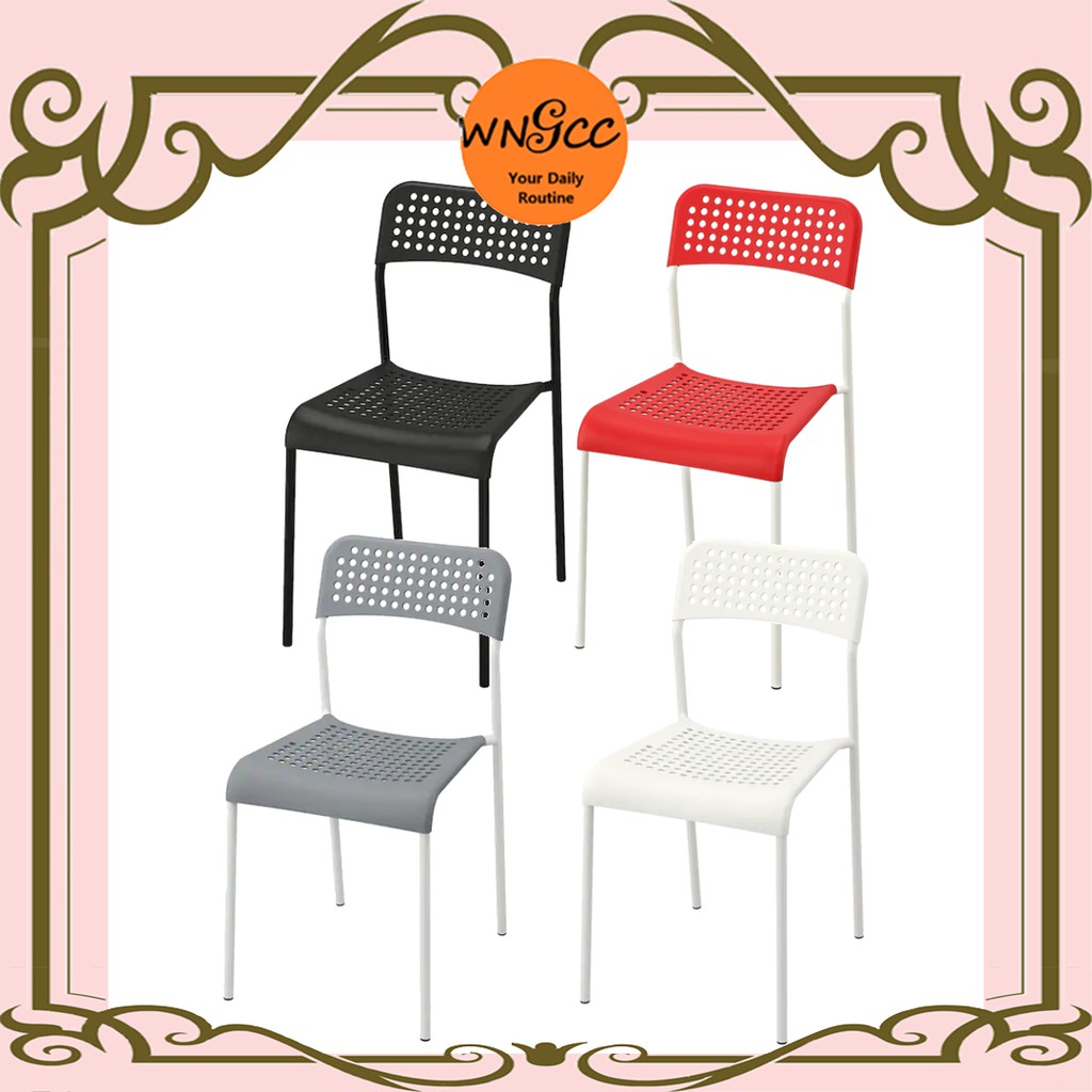 IKEA ADDE Stackable Chair Dining Chair Study Chair Kerusi Makan (White ...