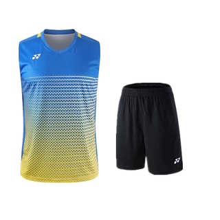 Pakaian seragam badminton Yonex baharu jersi lelaki tanpa lengan baju seragam pasukan atasan ...