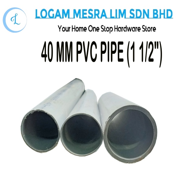 [READY STOCK] PVC PIPE 1 1/2" (40MM) CLASS O, CLASS 7, CLASS D (NO SIRIM) 3 FEET | Shopee Malaysia
