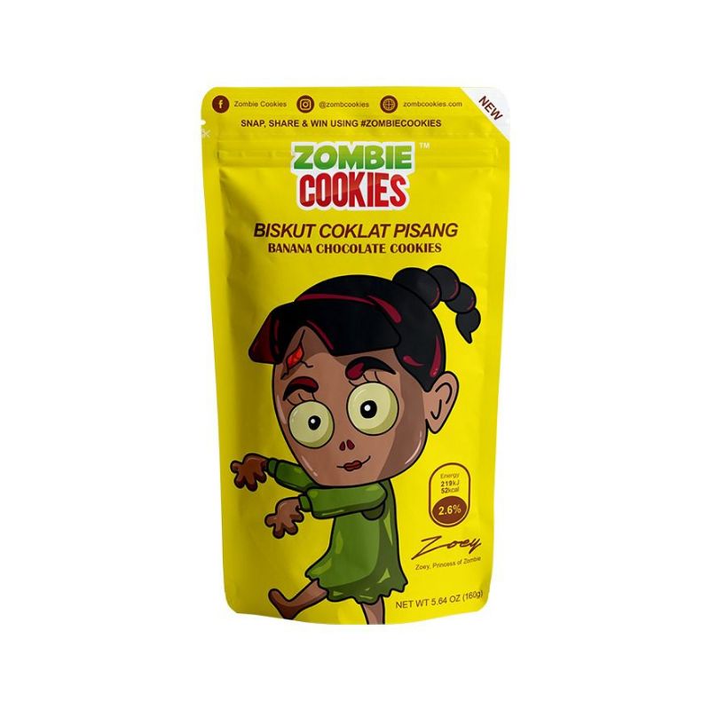 ZOMBIE COOKIES Banana Chocolate (160g) | Shopee Malaysia