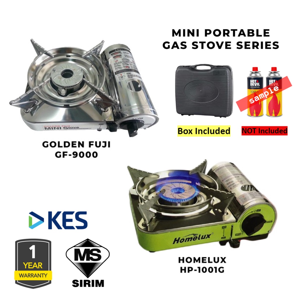 Golden Fuji GF9000 Stainless Steel Mini Portable Gas Stove (Homelux ...