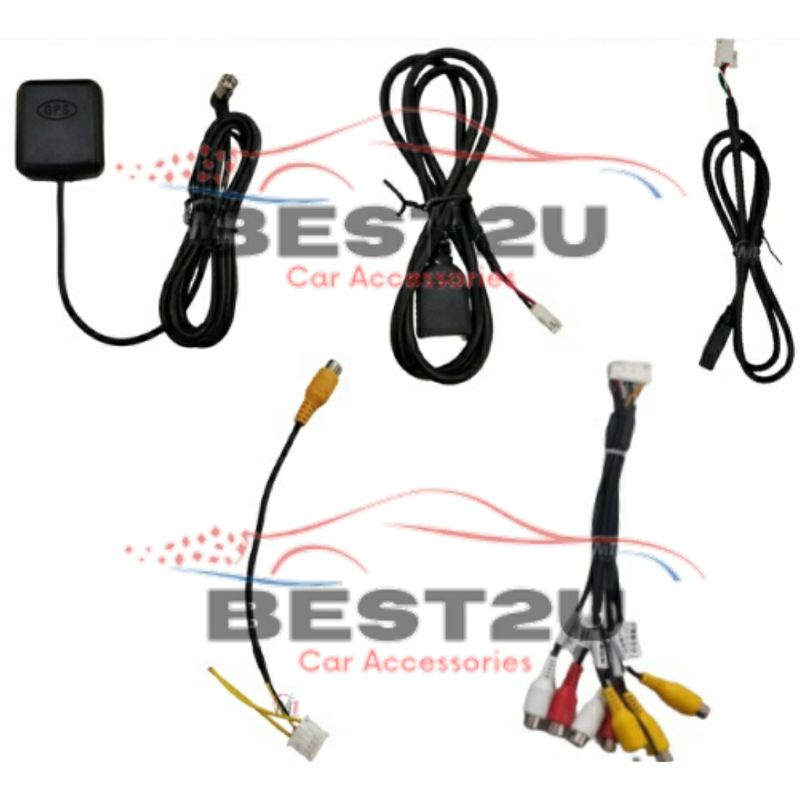 Android Player Socket 5pcs- RCA Cable, USB Slot, Gps Antenna, Camera Output Socket | Shopee Malaysia