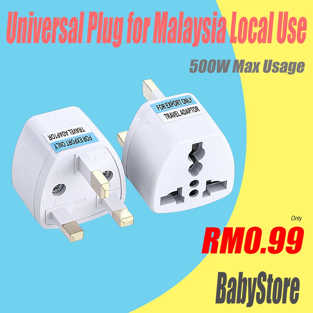 3 Pin Conversion Plug Universal Adapter British Socket | Shopee Malaysia