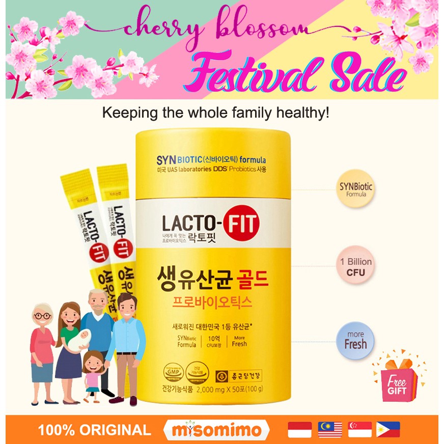 [READY] LACTOFIT Probiotic Gold 50 pcs for All Ages Lacto fit Korea ...