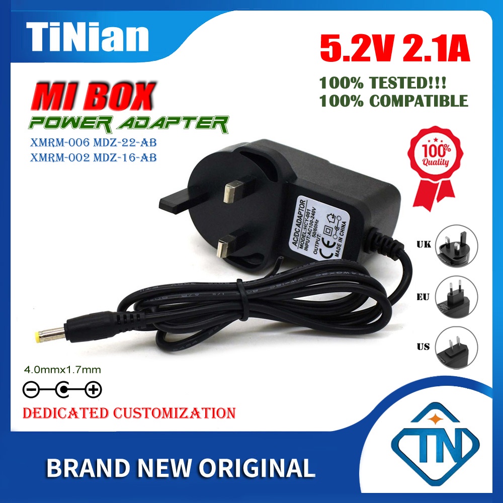 5.2V 2.1A Power Adapter Charger for Xiaomi Mi Box S HDR XMRM-006 MDZ-22 ...