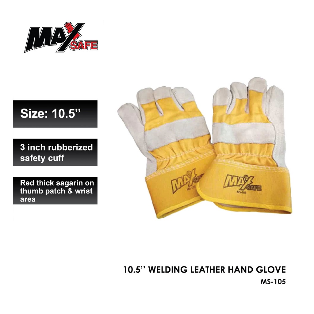MAX-3 10.5" MAX-SAFE WELDING LEATHER HAND GLOVE (Dozen) | Shopee Malaysia