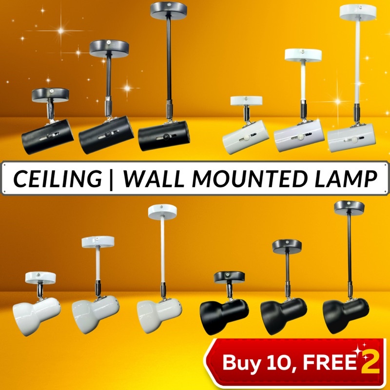 E27 Ceiling | Wall Mounted Lamp With Base / Spotlight / Exhibition Lamp ...