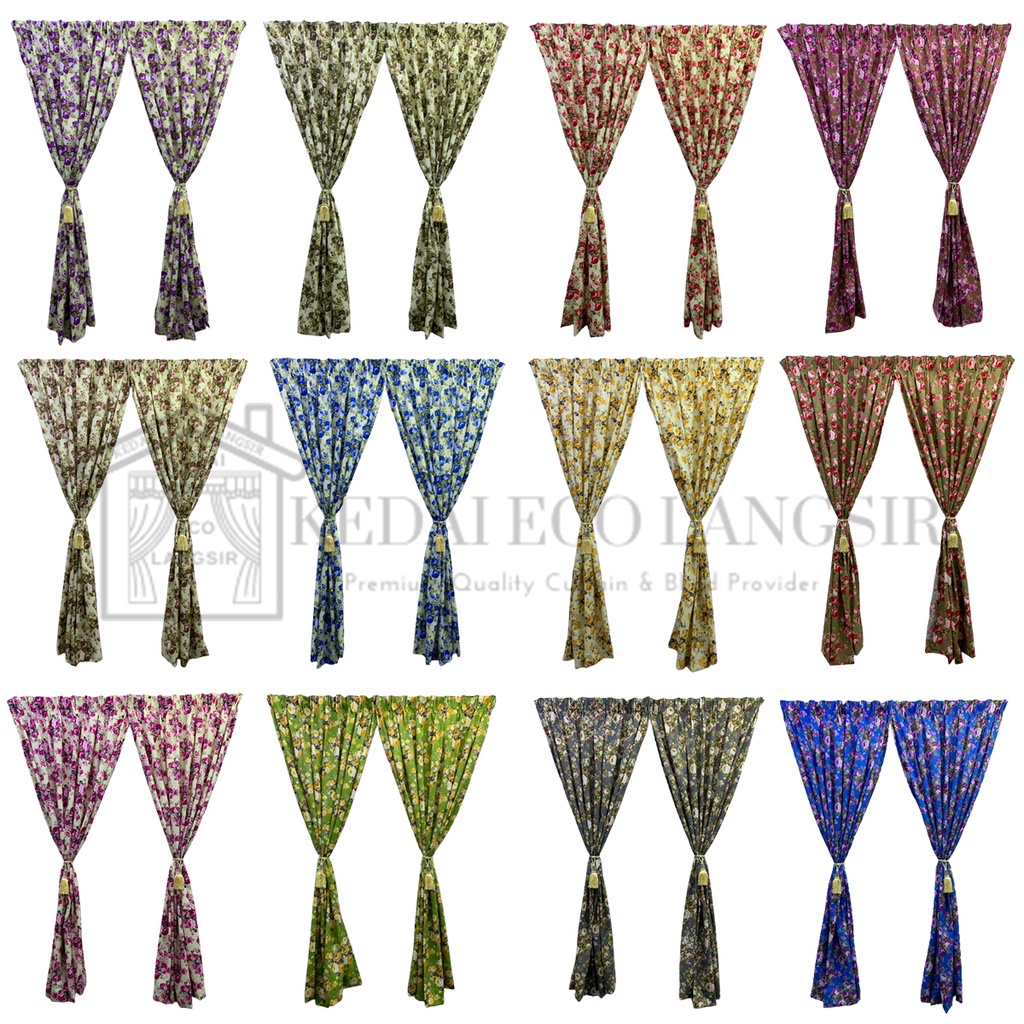 Langsir Bercorak Design Baru (12 Corak) / Langsir Rumah / Langsir ...