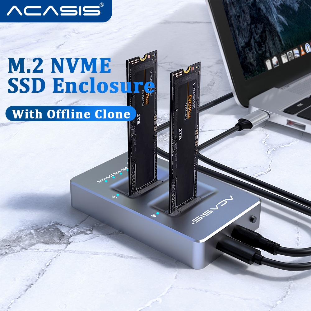 USB Gen Type C Dual Bay Offline Clone Nvme 2tb Aluminum SSD