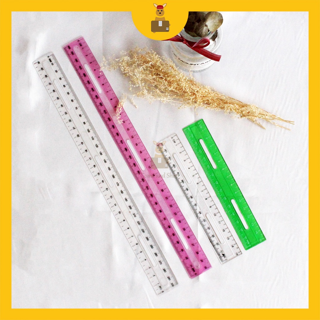 Plastic Ruler Color Transparent Pembaris Murid Plastik Warna (15cm ...