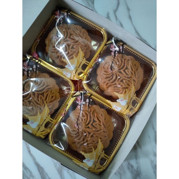 Mooncake Packaging plastic bag with gold tray (150g-180g) | Shopee Malaysia