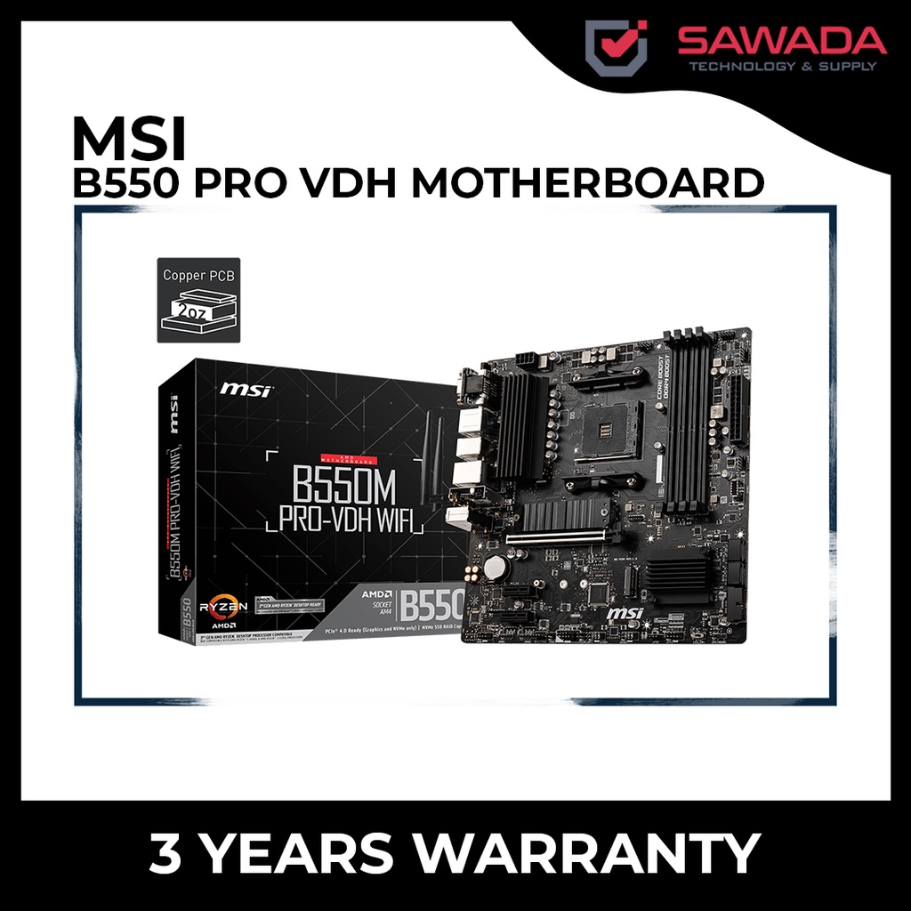 MSI B550 PRO VDH MOTHERBOARD | Shopee Malaysia