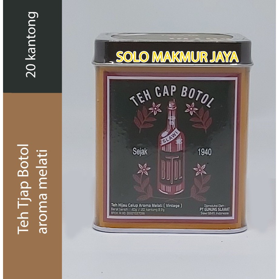 Tea Cap Tjap Bottle Canned Vintage Heritage Jasmine Aroma 40 Gr | Teh ...