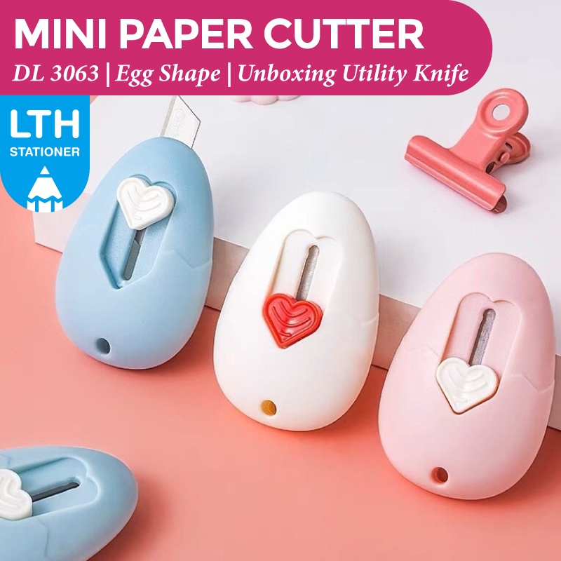 LTH DL3063 Mini Paper Cutter Small Egg Shape Unboxing Utility Knife ...