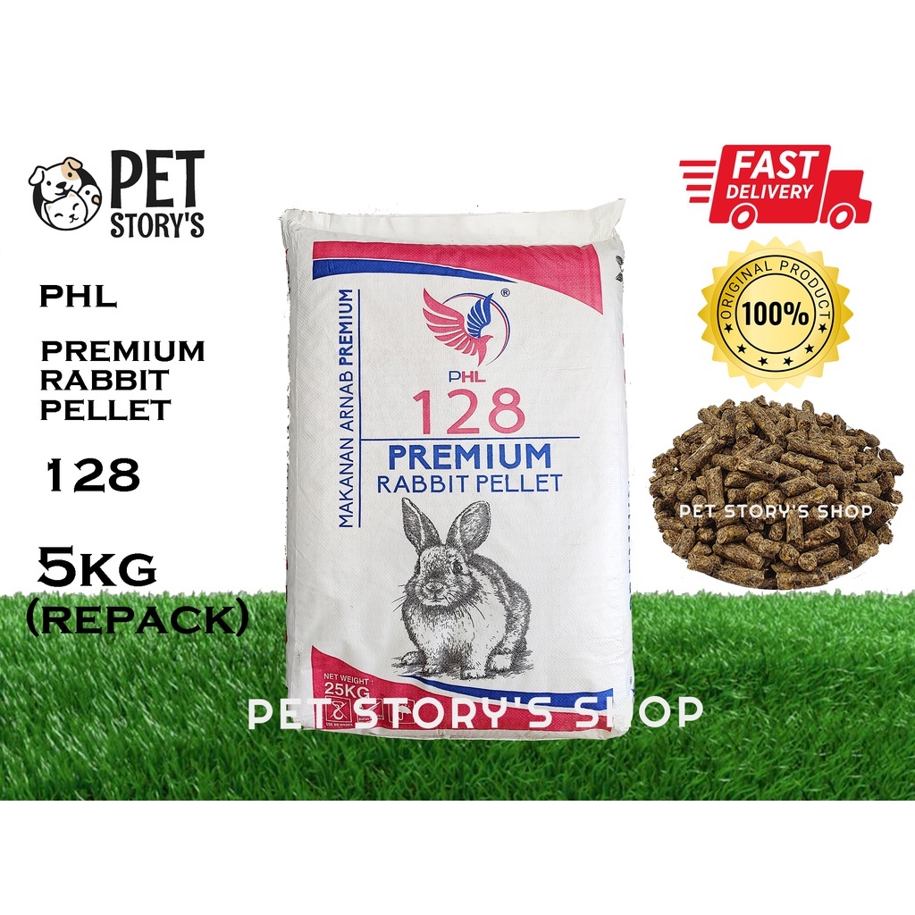 [Repack 5KG] PHL 128 Premium Rabbit Pellet Feed Food *5KG | Shopee Malaysia