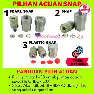 Aneka (100pcs) butang untuk mesin snap - metal ring snap | eyelet rivet ...