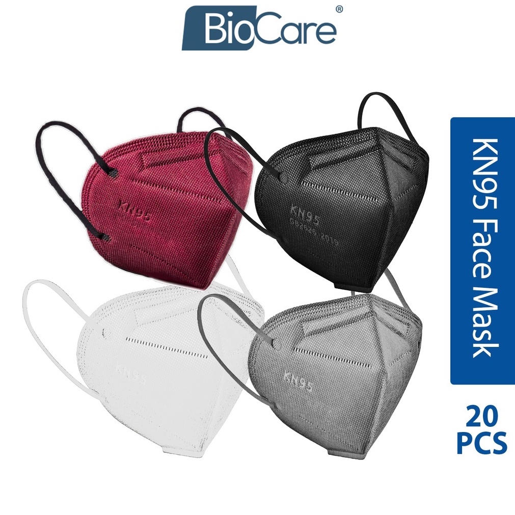 BioCare KN95 Foldable Protective Earloop Mask PFE (20 Pcs) | Shopee ...