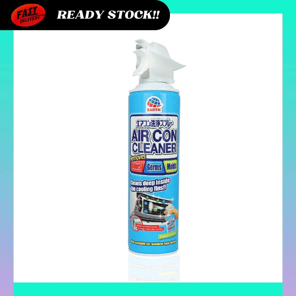 Earth Air Con Cleaner Spray 420ml - Remove 99.9% Bacteria Dirt, Bad ...